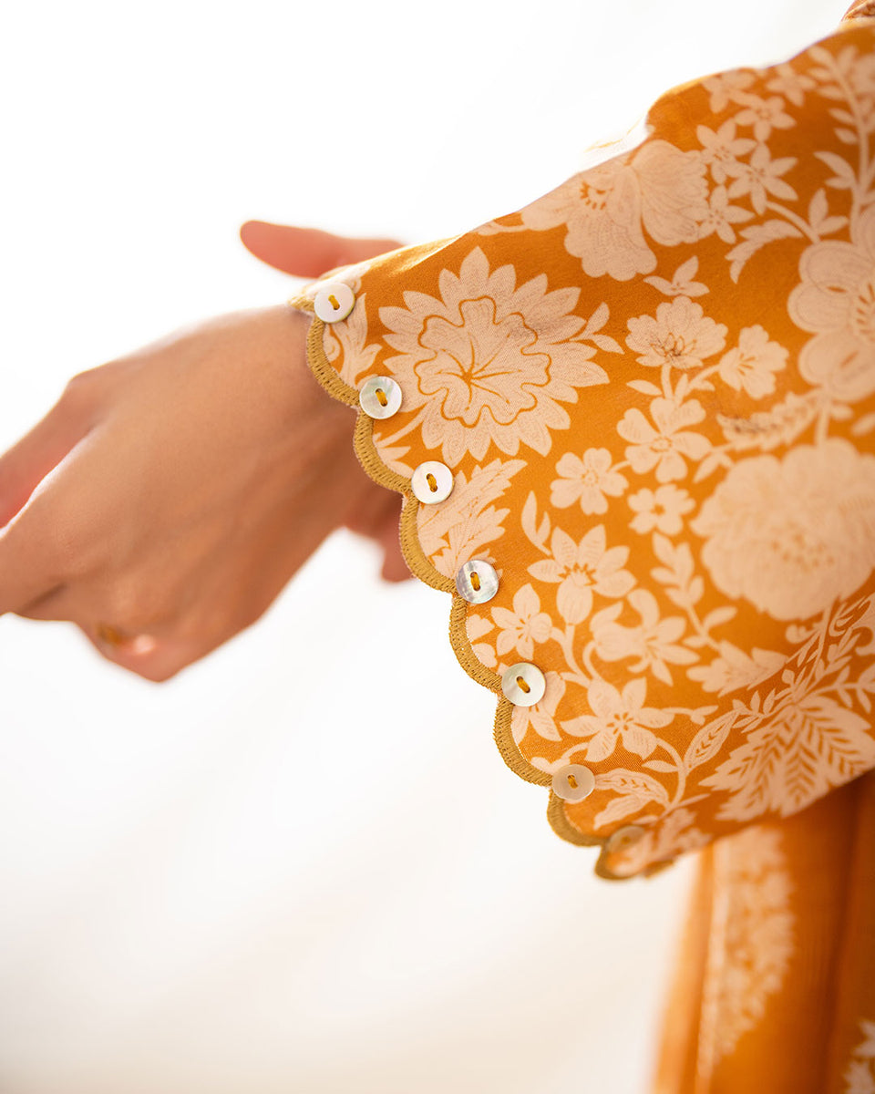 PRINTED ESSENTIAL 2PC CO-ORD - Burnt Ocher – AYLA STUDIO